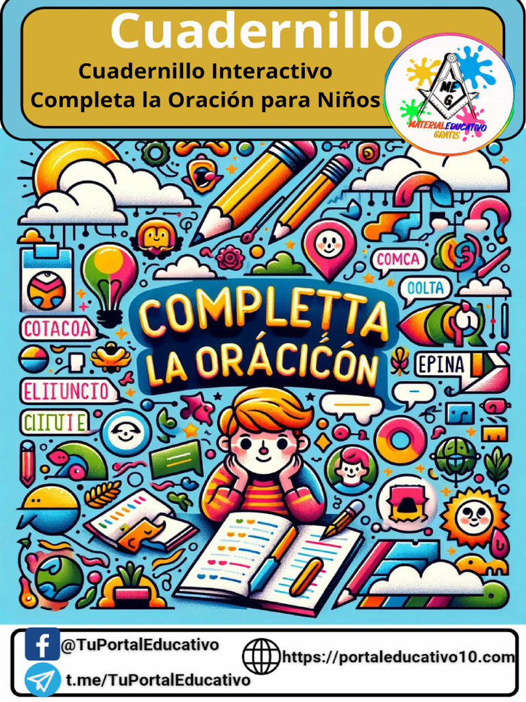 Cuadernillo Interactivo Completa La Oración para Niños Portaleducativo10 | PDF