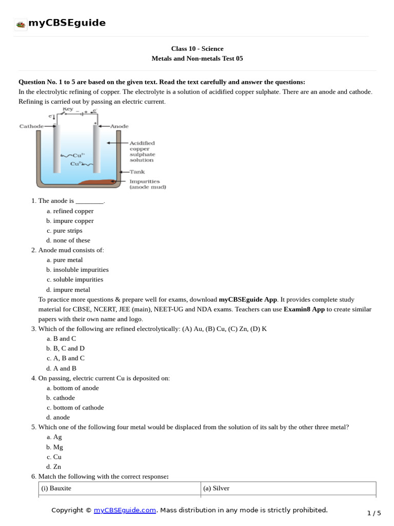 10 Sci Metalsandnonmetals Tp05 | PDF | Metals | Rust