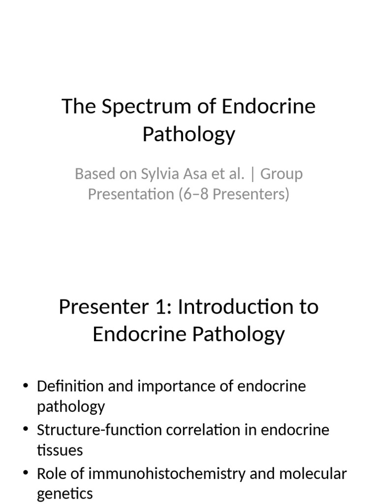 Spectrum of Endocrine Pathology Presentation | PDF | Endocrine System ...