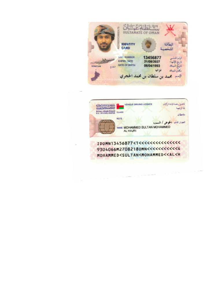 Mohammed Al-Hajri ID Card | PDF