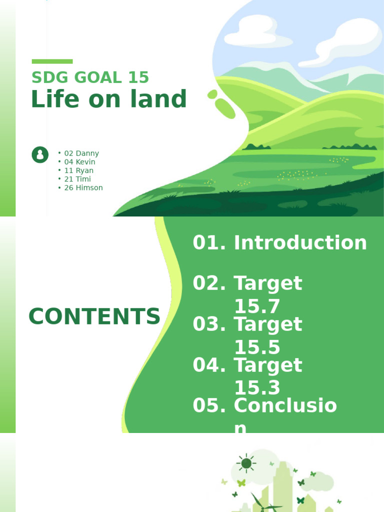2,4,11,21,26 sdg15 | PDF | Natural Environment | Environmental Issues