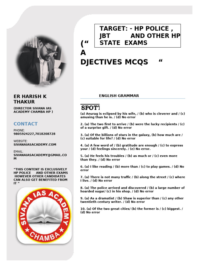 1500 Mcqs Series Set 3 Agniveer JBT | PDF | Adjective | Adverb