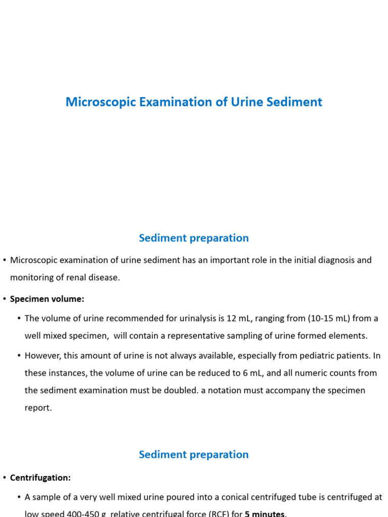 Urine Sediment Microscopy Guide | PDF | White Blood Cell | Medical ...