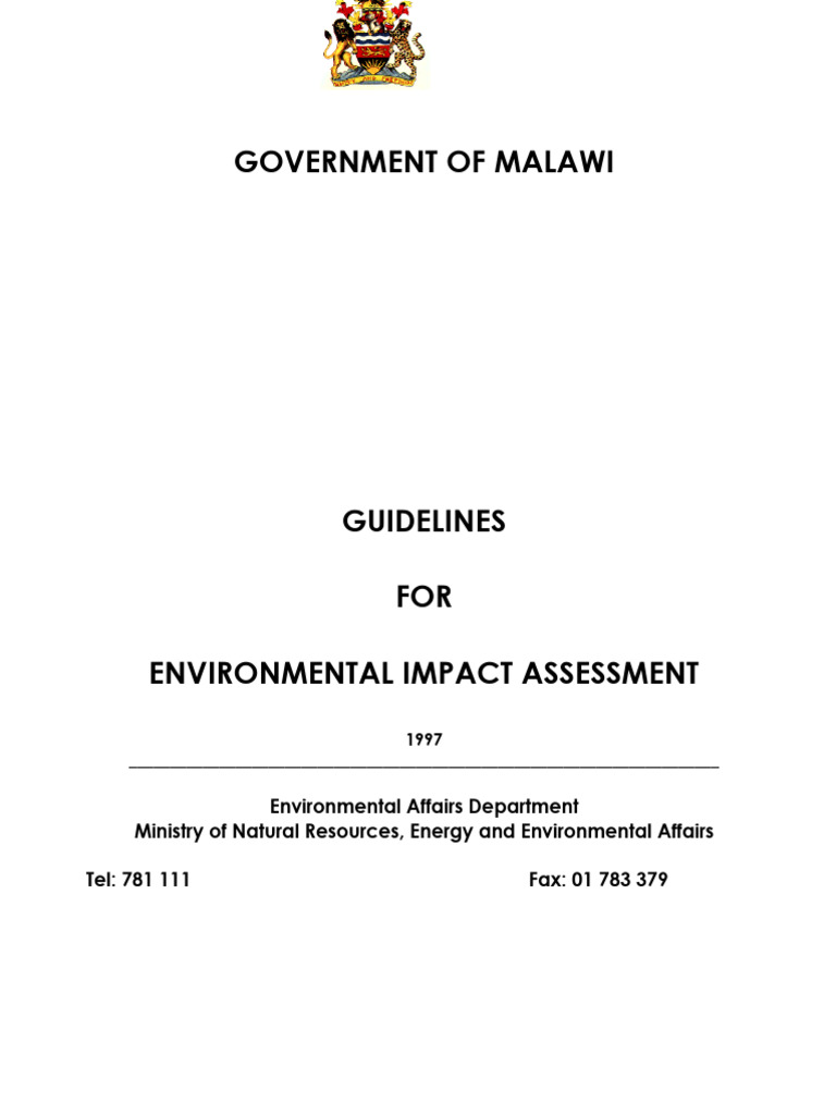Generic EIA Guidelines | PDF | Environmental Impact Assessment ...