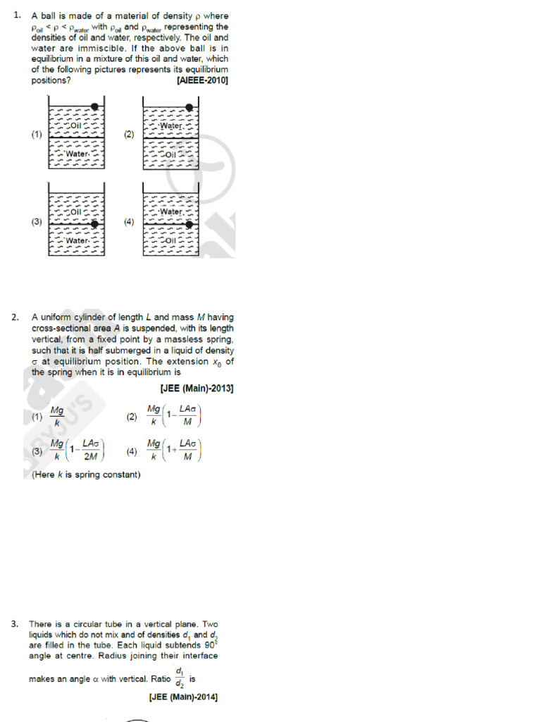 Fluid Jee Pyqs | PDF