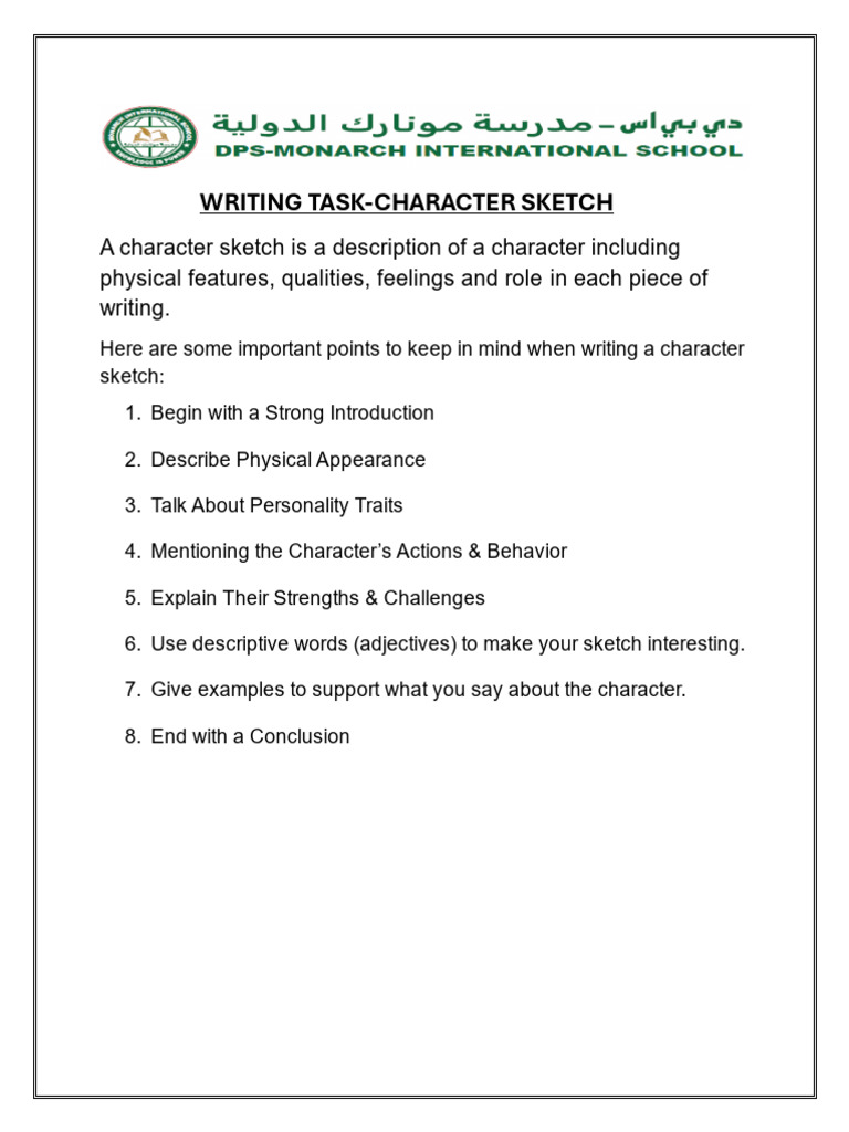 Character Sketch-April 2 | PDF