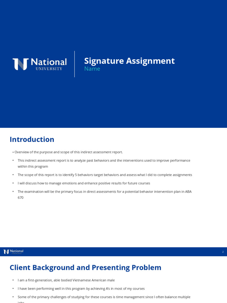 Signature Assignment Analysis and Insights | PDF | Cognitive Behavioral ...