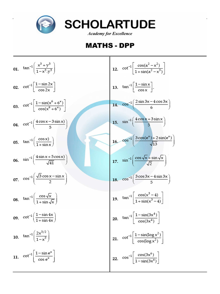 45 Maths - DPP | PDF