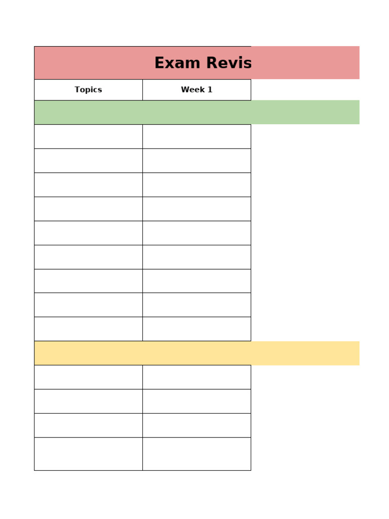 Exam Revision Timetable - Zain Asif | PDF