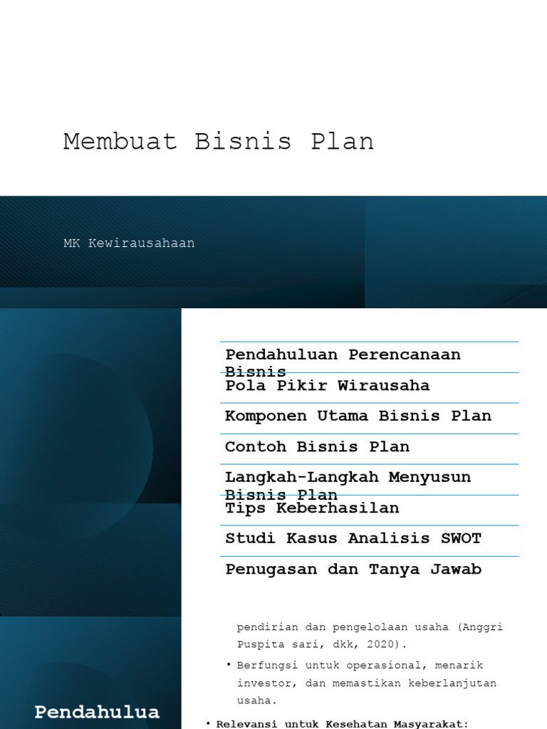 Panduan Lengkap Membuat Bisnis Plan | PDF