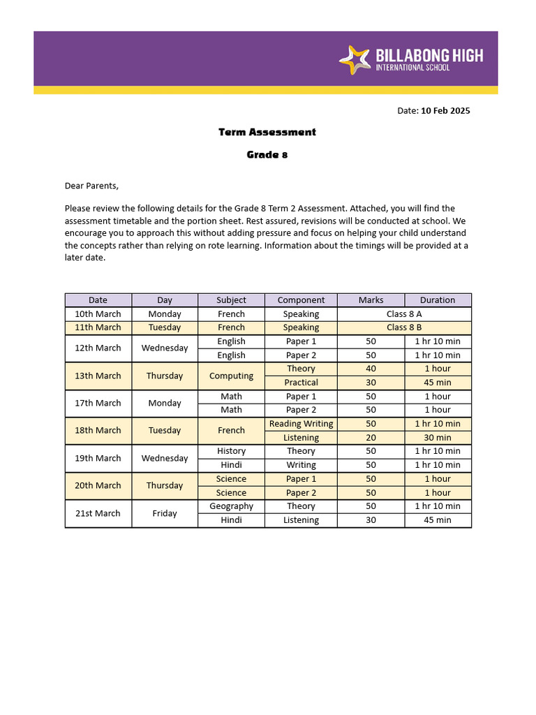 Grade 8 Term 2 Portion Sheet - Docx 1626402453538738177SD PDF | PDF ...