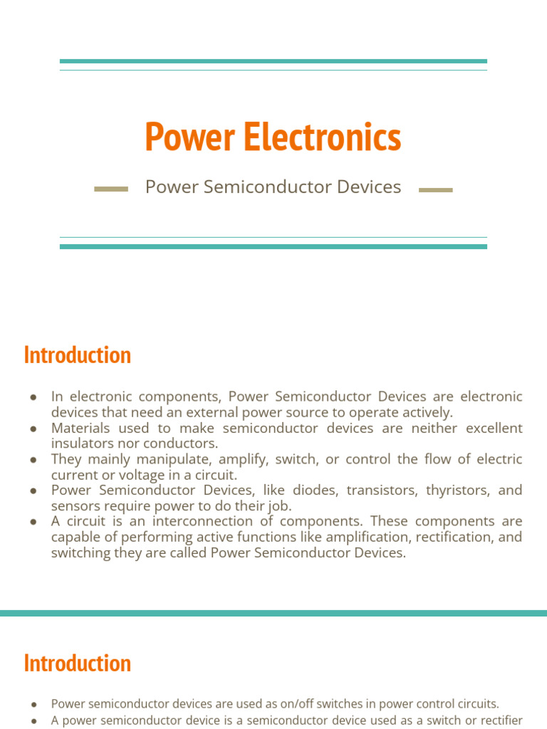 Overview of Power Semiconductor Devices | PDF | Bipolar Junction ...