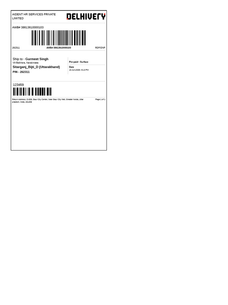 Shipping Label | PDF