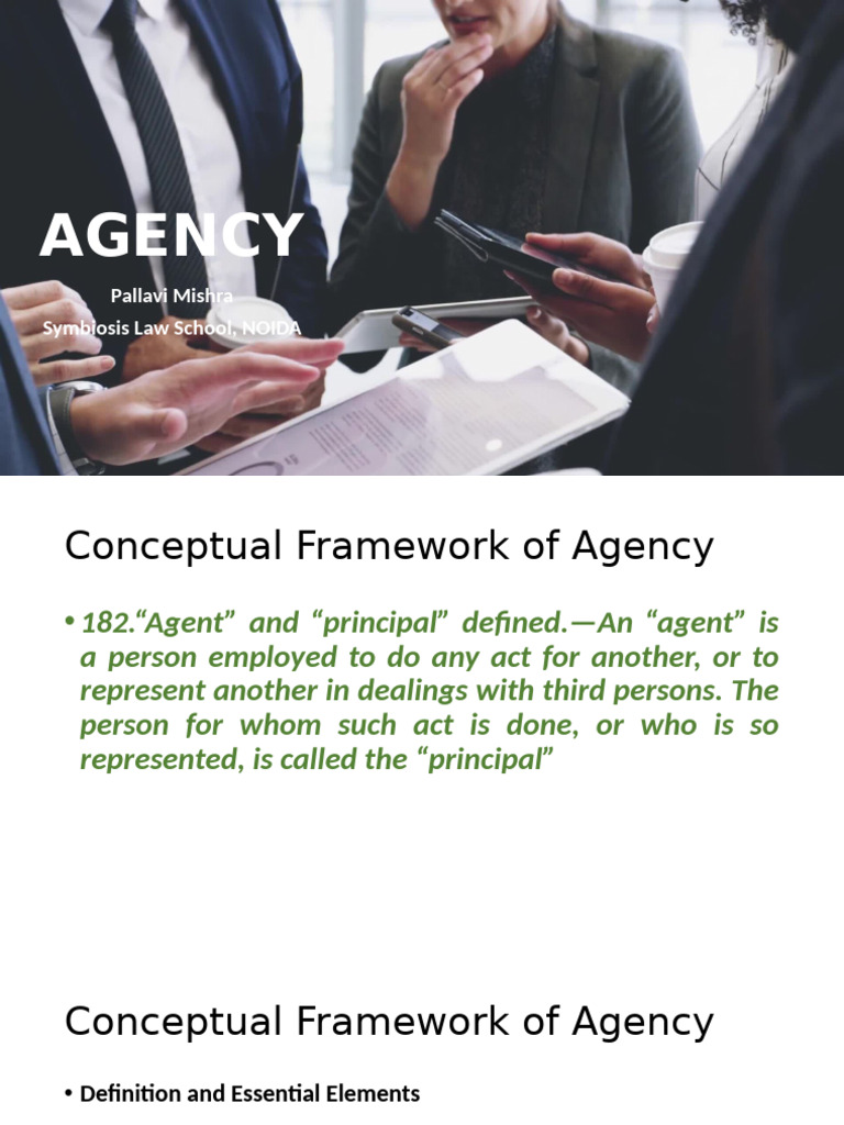 Understanding Agency in Indian Law | PDF | Law Of Agency | Consideration