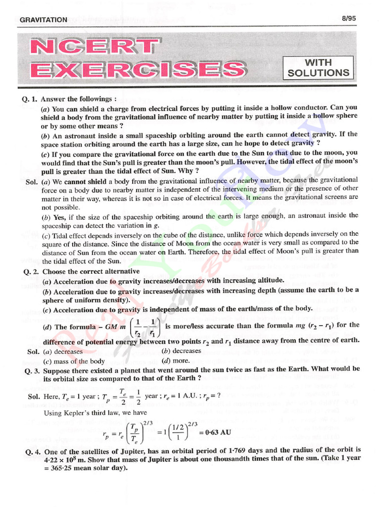 Gravitation | PDF | Orbit | Mass