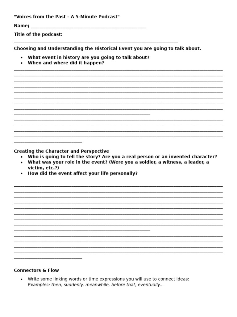 A Historical Event Workshop About Narrative Tenses | PDF