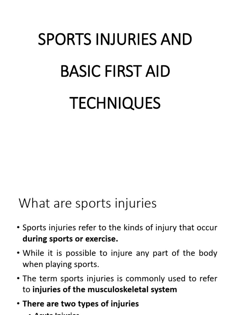 Sports Injuries & First Aid Guide | PDF | Cardiopulmonary Resuscitation ...