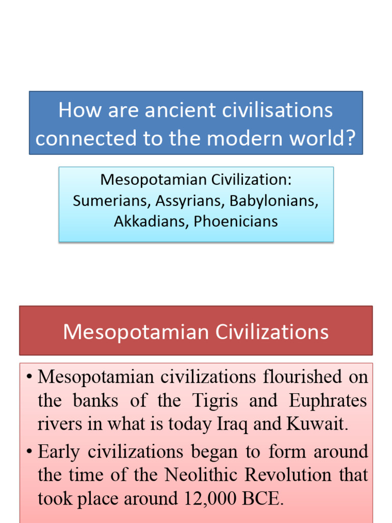 Ancient Mesopotamia's Impact Today | PDF | Mesopotamia | Babylonia