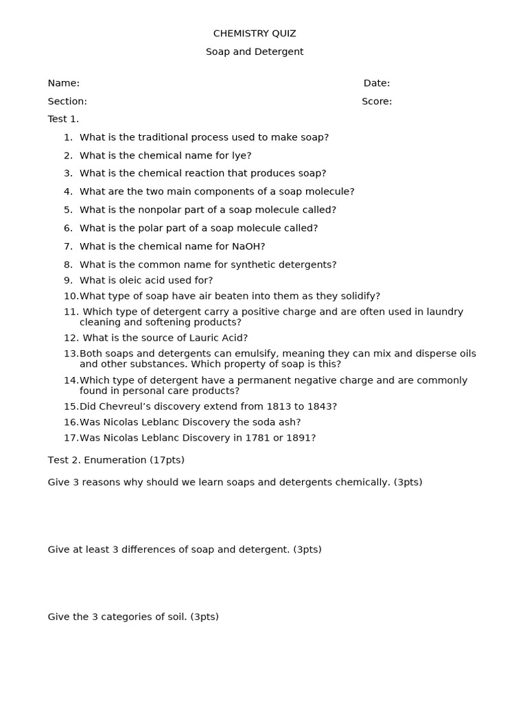 Chem Mod 2 Quiz | PDF