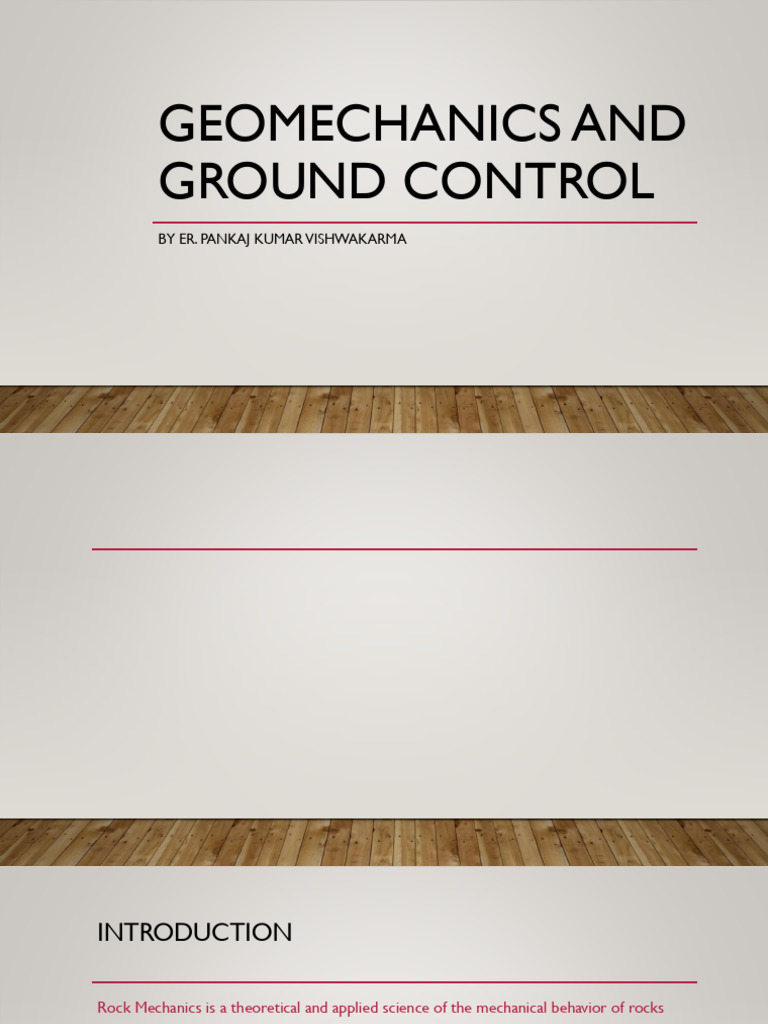 Geomechanics and Ground Control | PDF | Rock (Geology) | Stress (Mechanics)