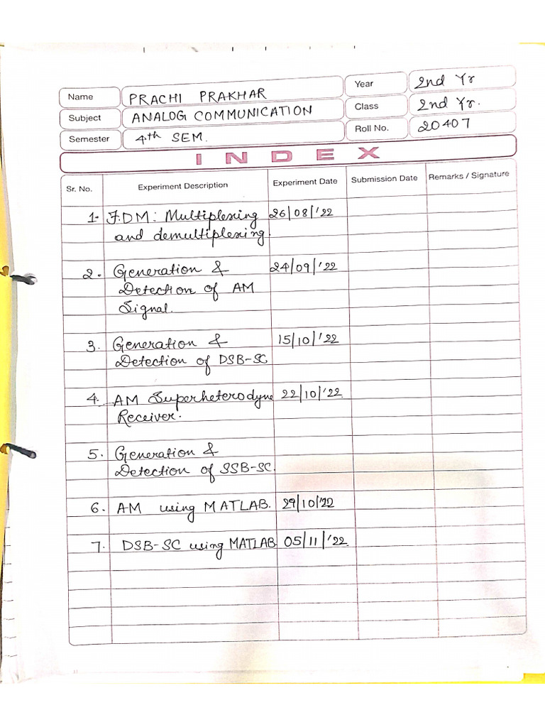 Analog Communication Lab | PDF