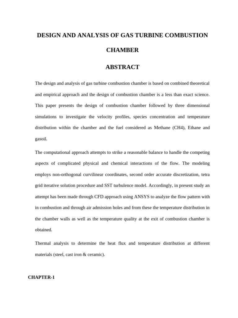 Design and Analysis of Gas Turbine Combustion Chamber | PDF | Computer Aided Design ...