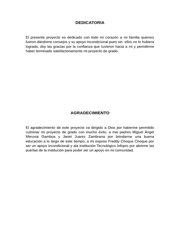 Dedicatoria Agradecimiento 2025 | PDF