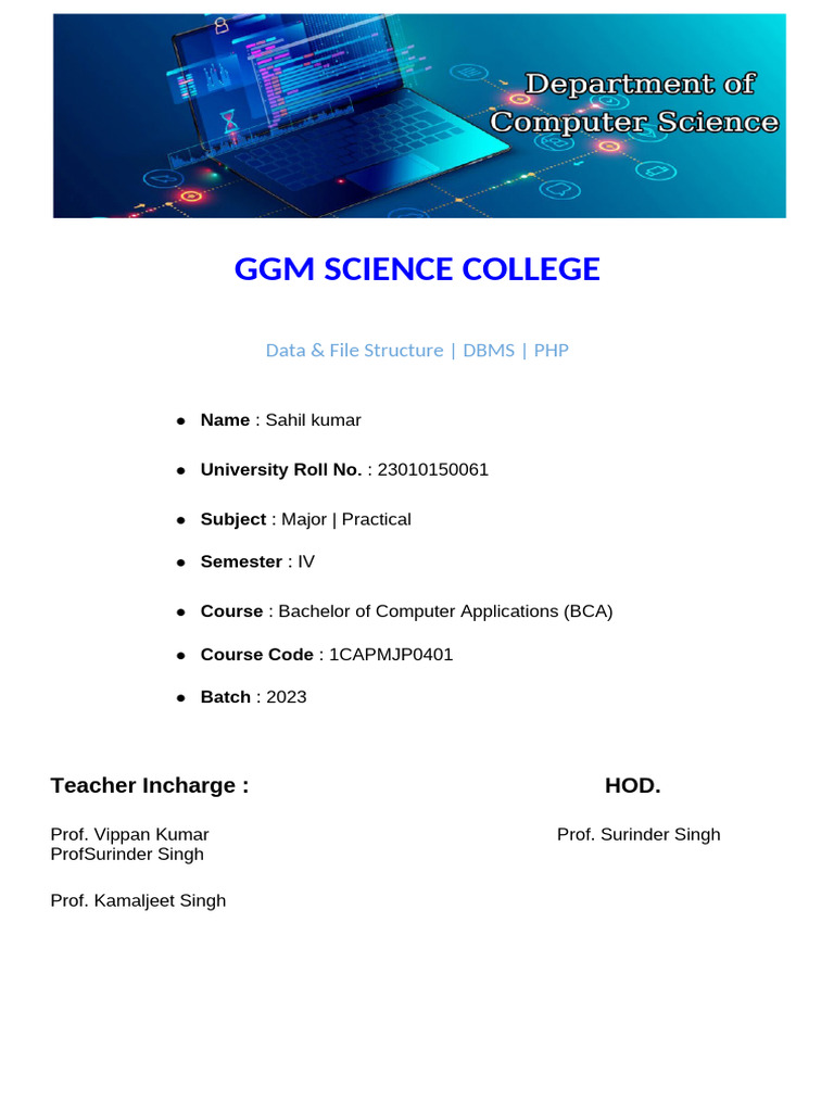 Sahil Sem 4 Practical Major | PDF | Php | Computer Programming