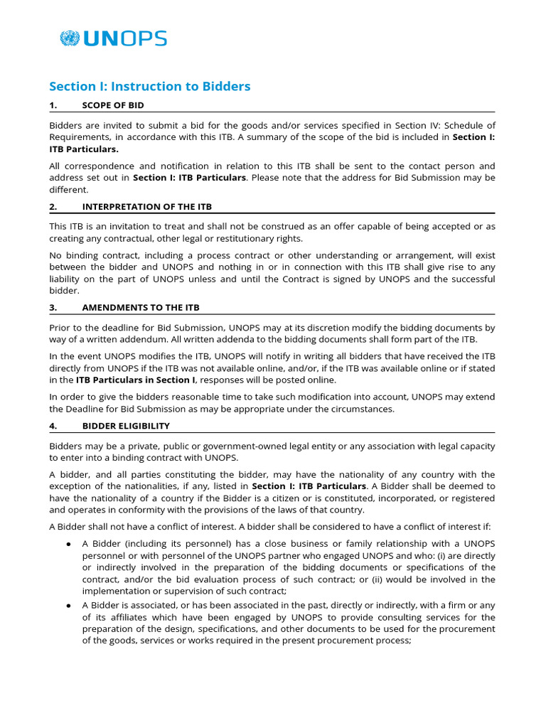 ENG-ITB - Section - I - Instructions To Bidders | PDF | Exchange Rate | Currency