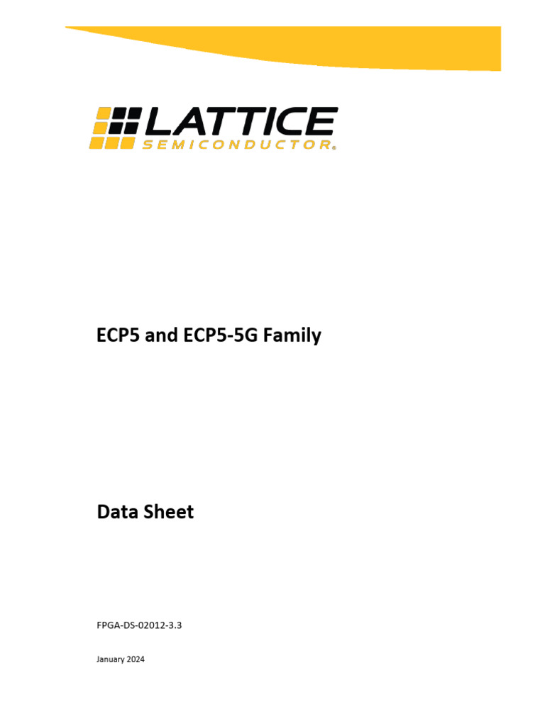 Fpga Ds 02012 3 3 Ecp5 Ecp5g Family Data Sheet (1) | PDF | Electronic Engineering | Computer ...
