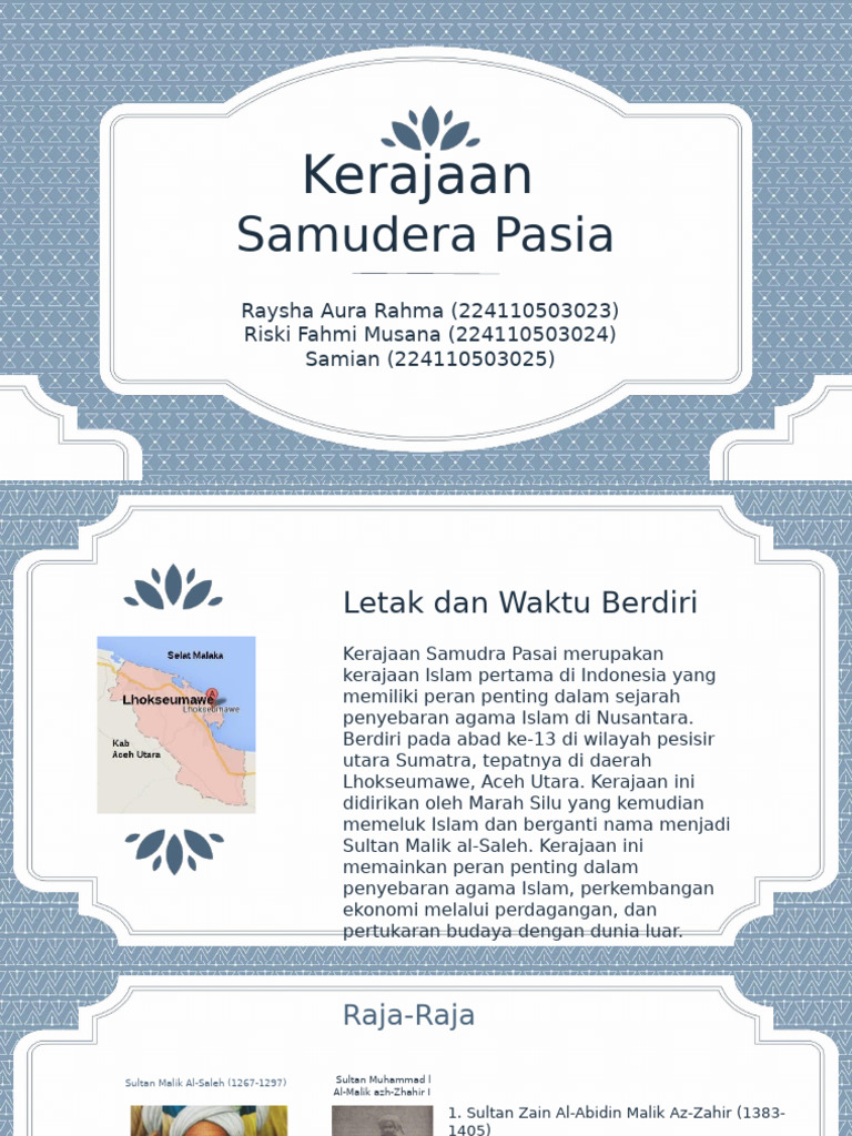 Kerajaan Samudera Pasai - PPTX 20250611 050453 0000 | PDF