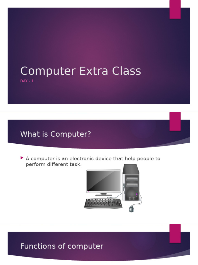 Computer Extra Class (Day-1) | PDF