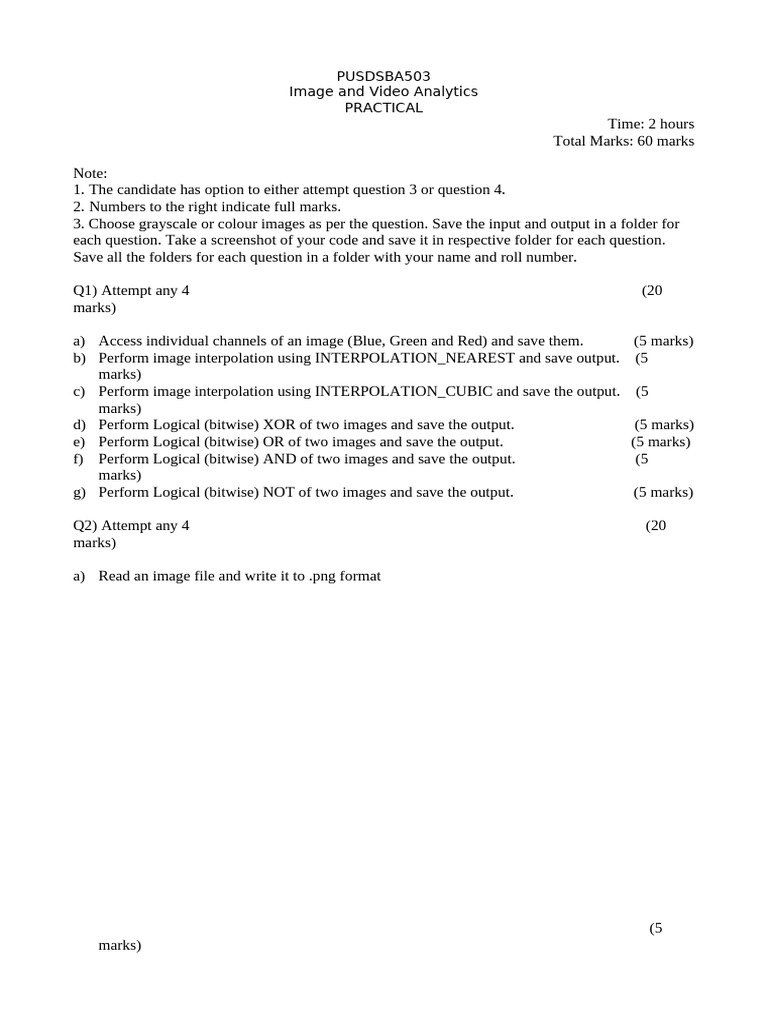 Set2 Practical ImageAndVideoAnalytics | PDF | Computer Engineering ...
