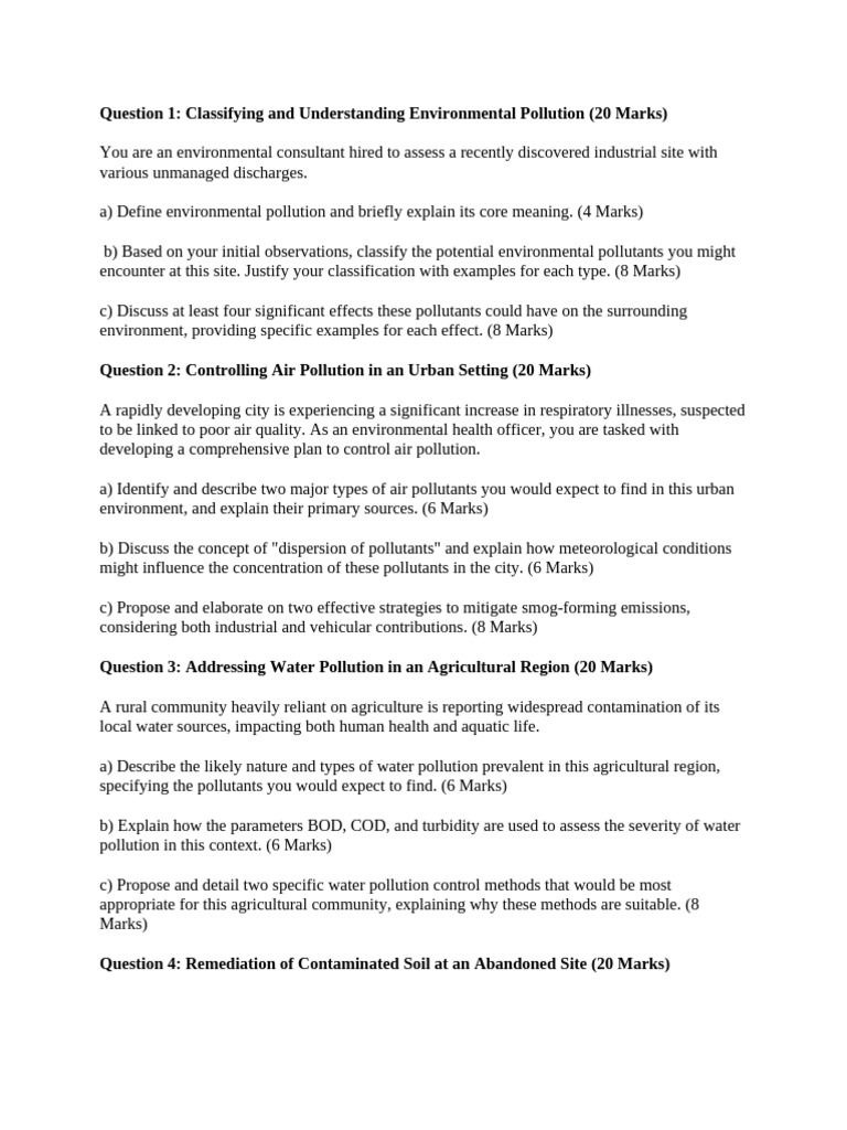 Environmental Pollution Assessment Guide | PDF | Waste Management ...