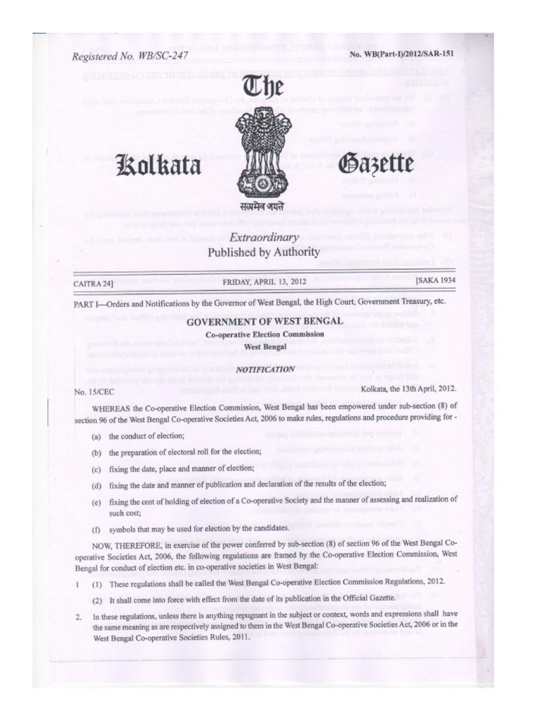 Co Operative Rules 2012 | PDF