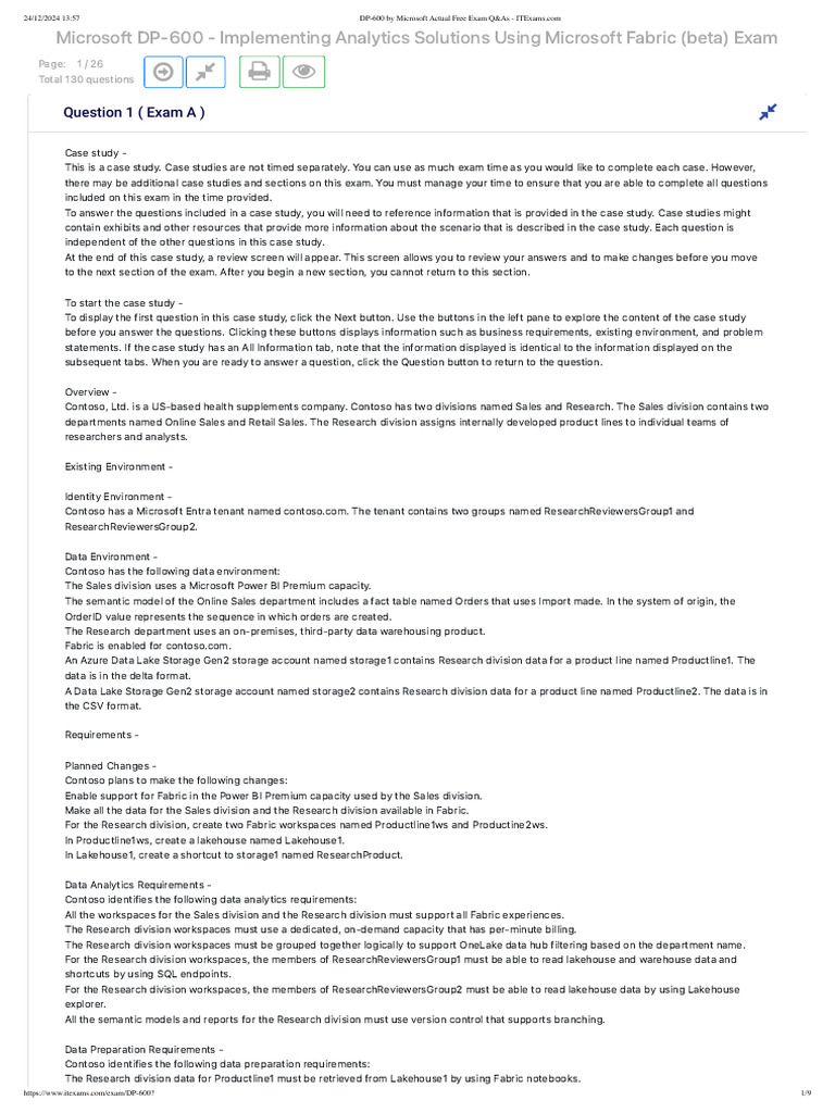 Microsoft DP-600 - Implementing Analytics Solutions Using Microsoft ...