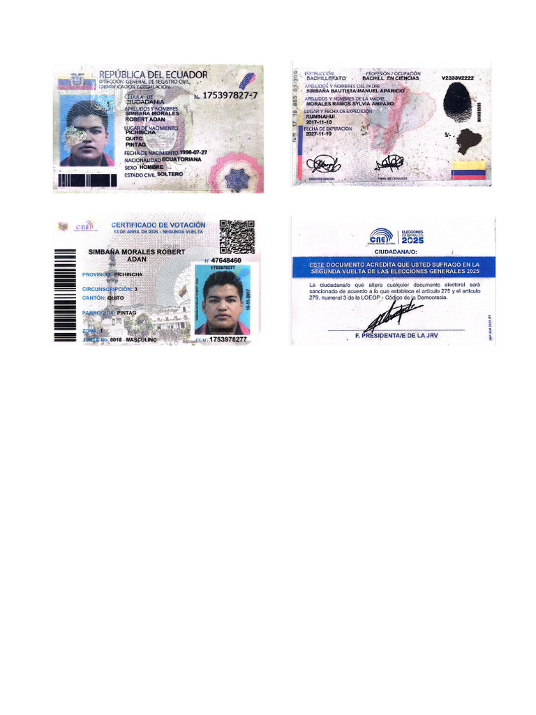 Cedula y Papeleta de Votacion | PDF