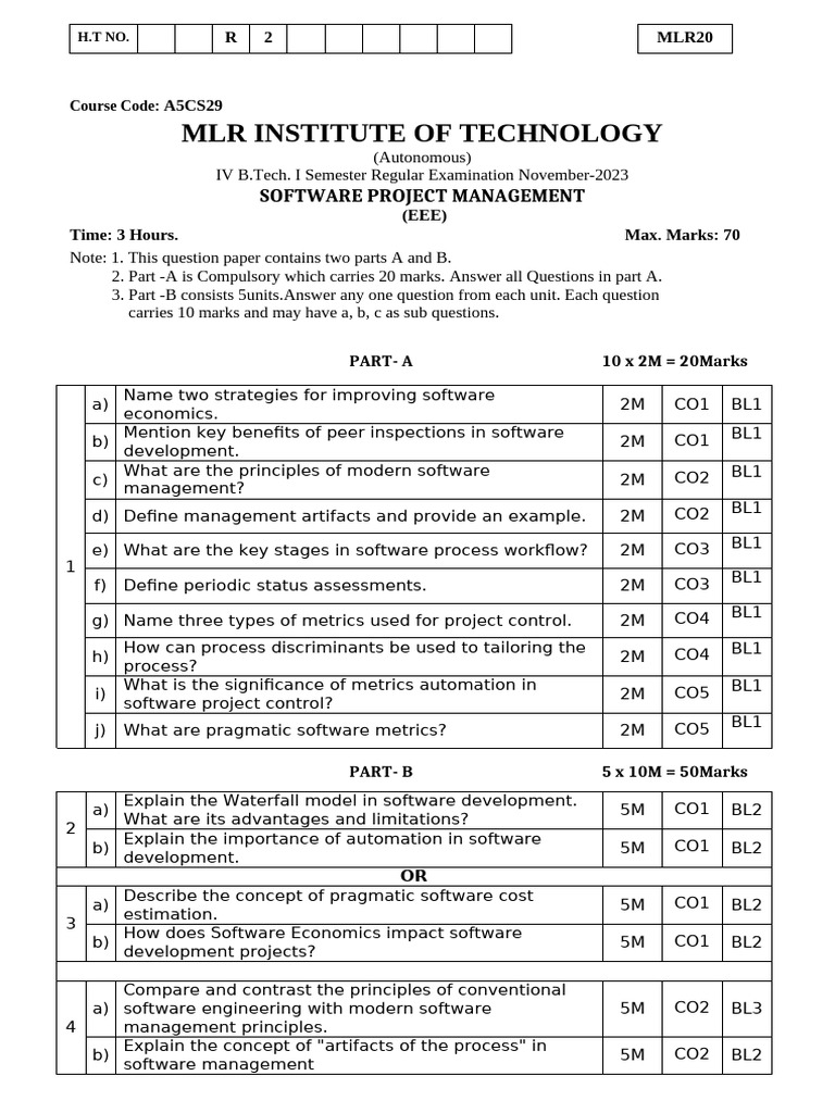 Software Project Managment - R | PDF | Computing | Software Engineering