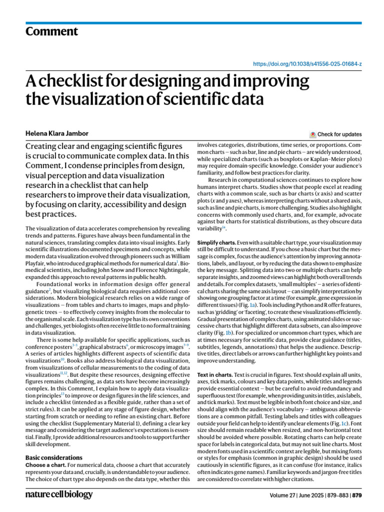 Data Visualization Improvement Checklist | PDF | Color
