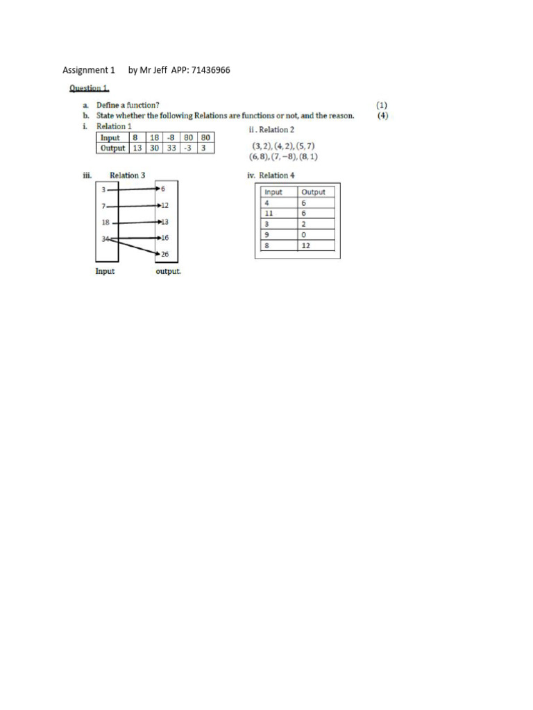 Assignment 1 by MR Jeff APP | PDF