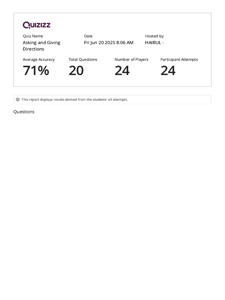 Asking and Giving Directions Question Summary | PDF | Chess Theory | Chess
