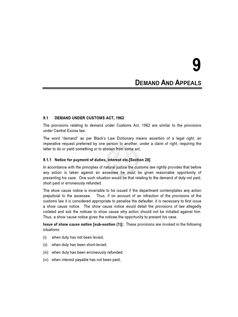 Chapter-9 Demand and Appeal | PDF | Tribunal | Appeal