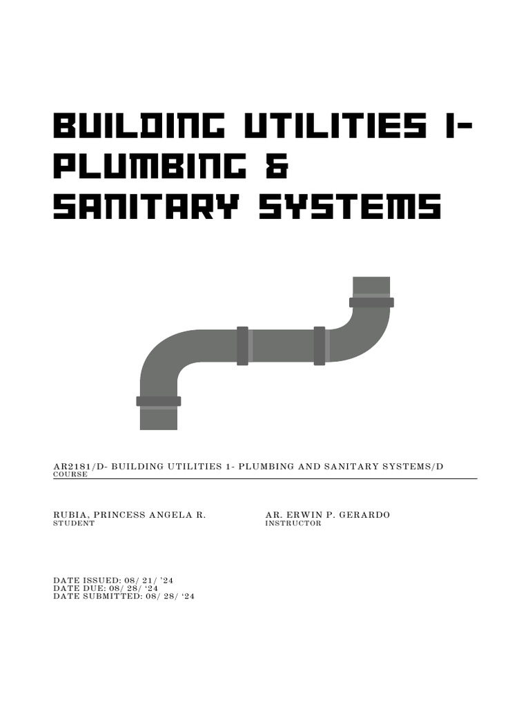 Building Utilities 1 - Plumbing & Sanitary Systems - 20240828 - 062910 ...