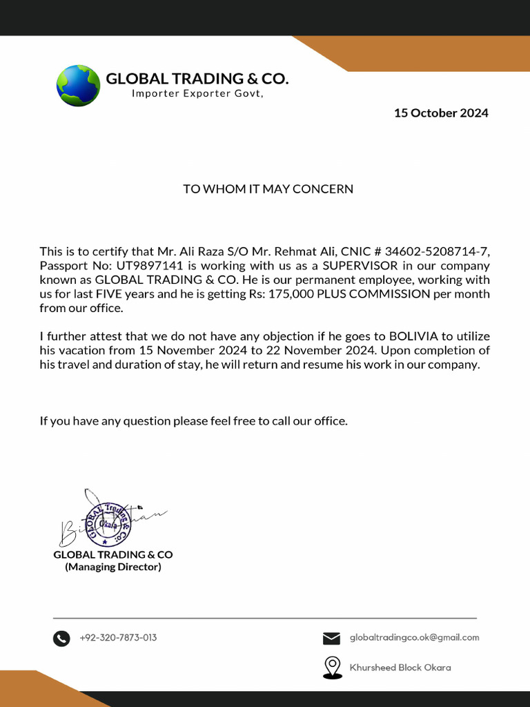 NOC Letter Compressed | PDF