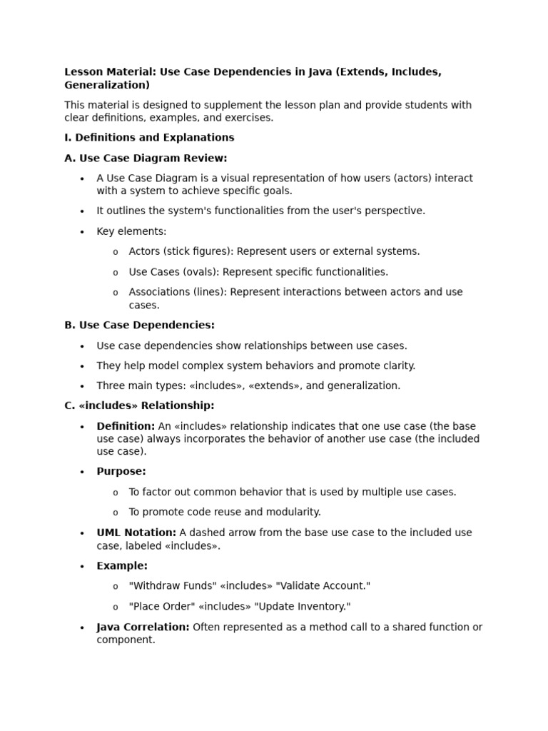 w4 Lesson Material | PDF | Use Case | Software Engineering