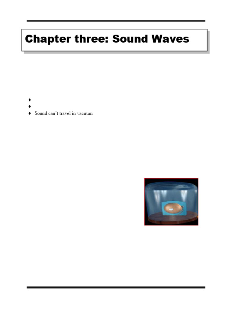 Chapter Three Sound Waves | PDF | Sound | Waves