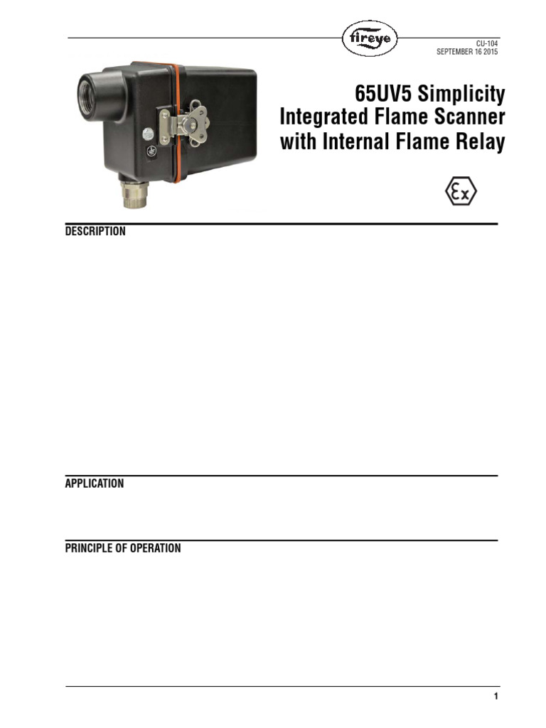 Fireye 65UV5 1004QD Product Overview | PDF | Relay | Electrical Wiring