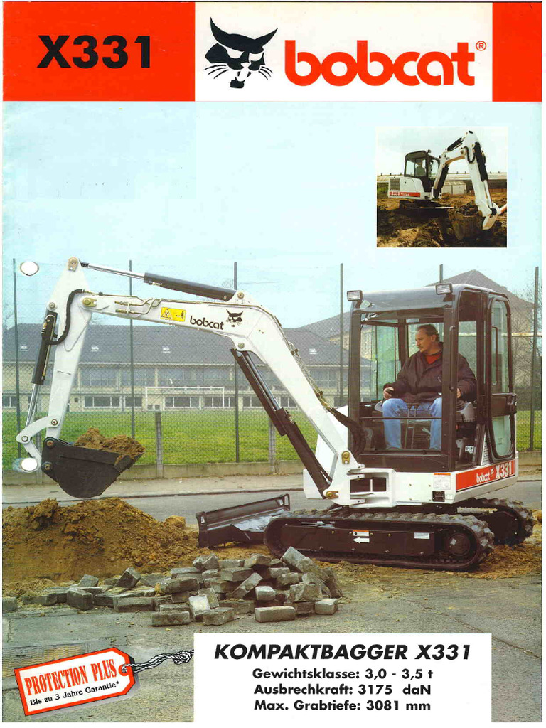 Ficha Técnica Retroexcavadora Bobcat X331 | PDF