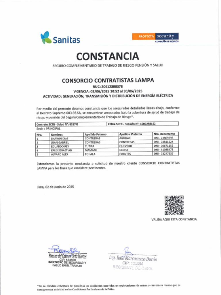 SCTR Junio 2025 | PDF