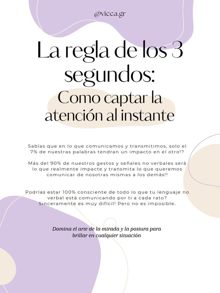 Píldora 1. Regla de Los 3 Segundos | PDF | Comunicación no verbal | Comunicación humana